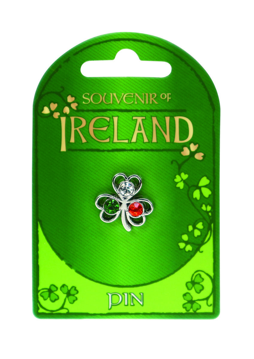 Crystal Tricolour 3 Stone Pin – Allied Souvenirs
