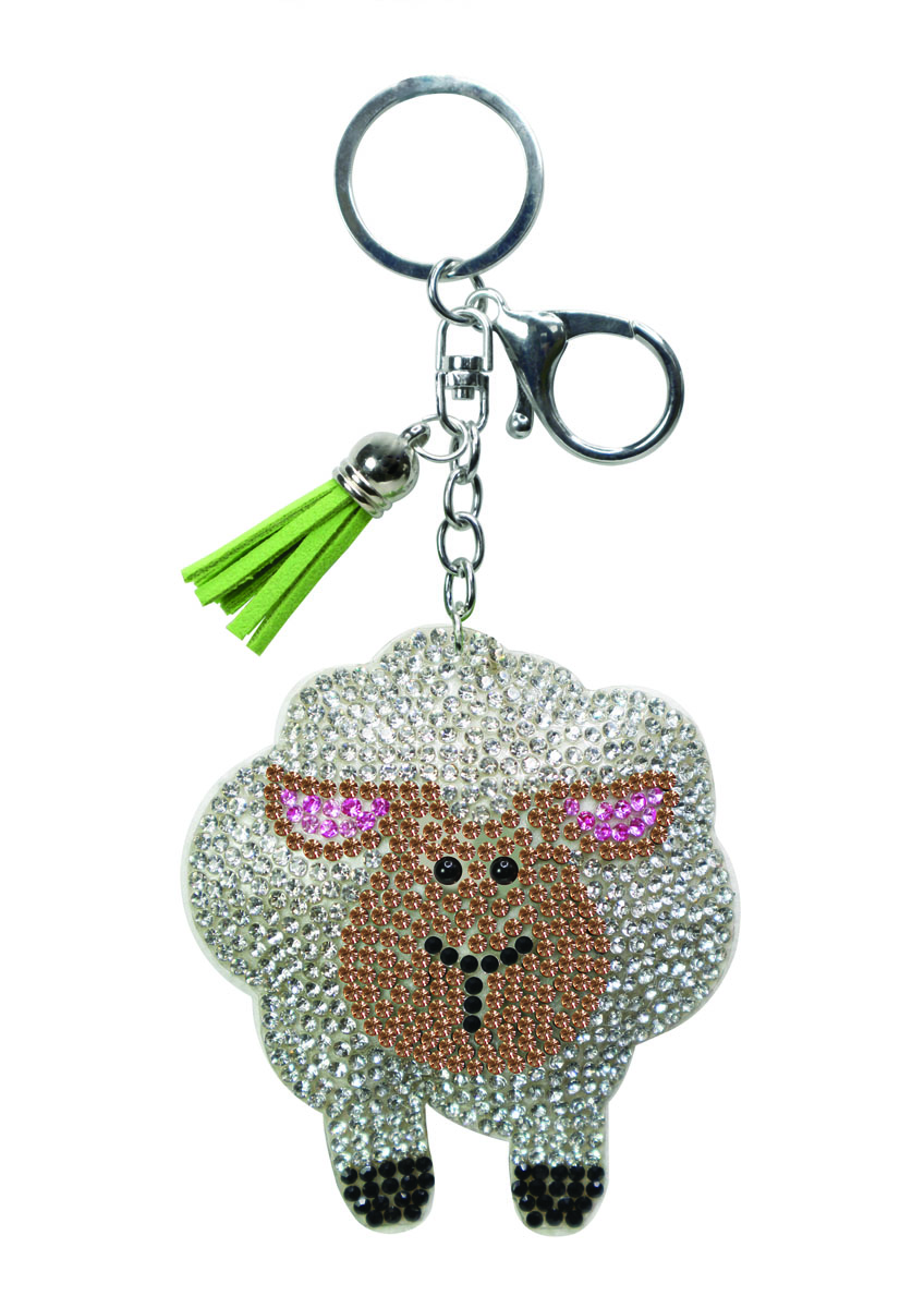 Rhinestone White Sheep Keyring – Allied Souvenirs