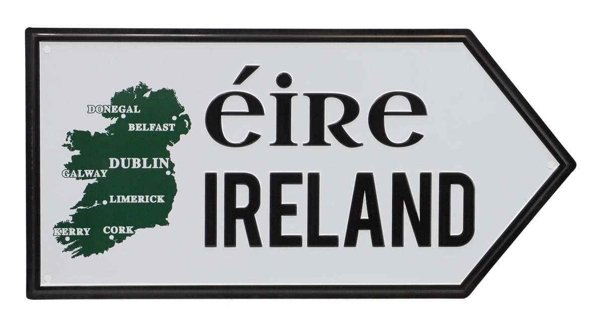 Ireland Tin Road Sign – Allied Souvenirs