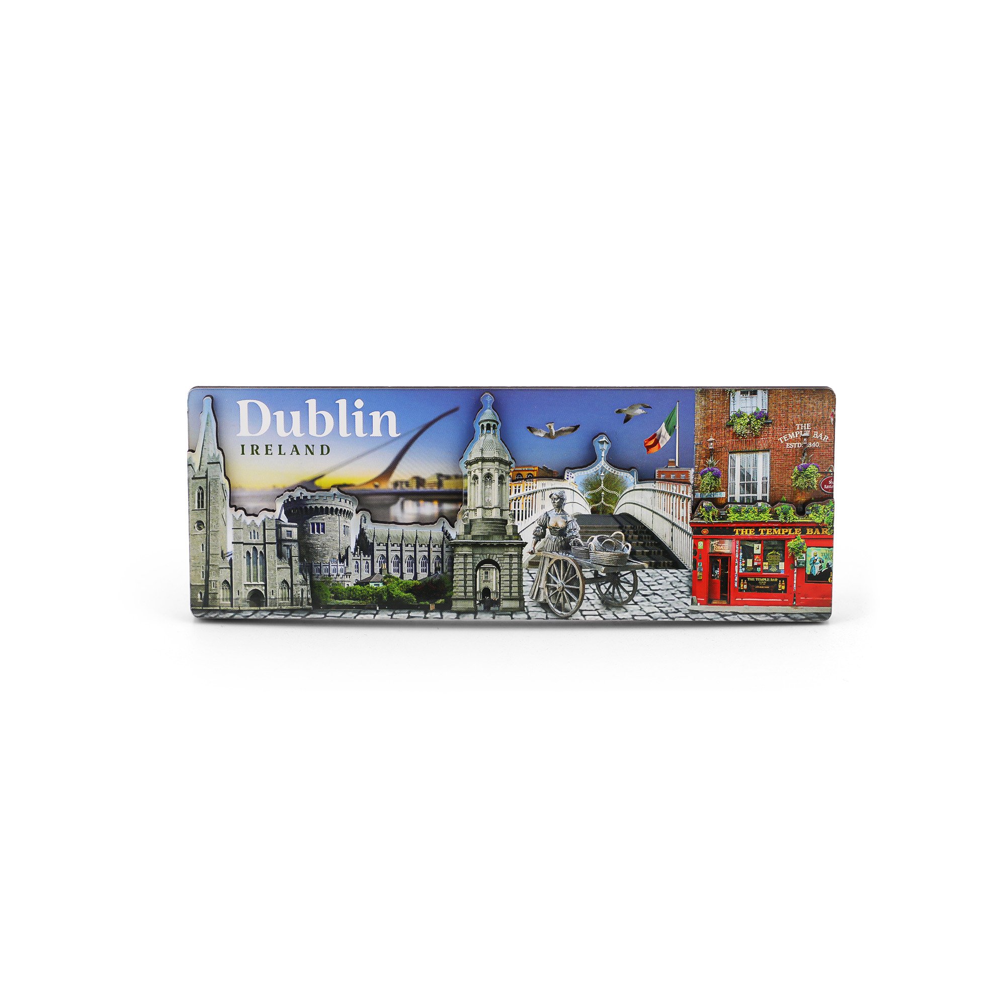 Collage Dublin Wooden Magnet New 2024 – Allied Souvenirs